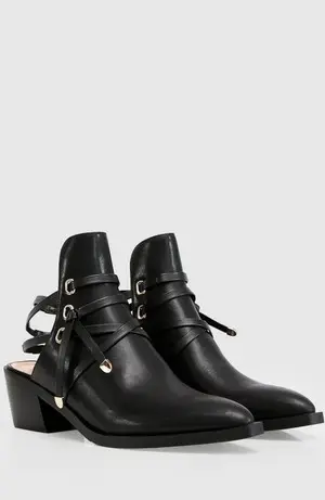 BELLE & BLOOM Open Back Boots - Black