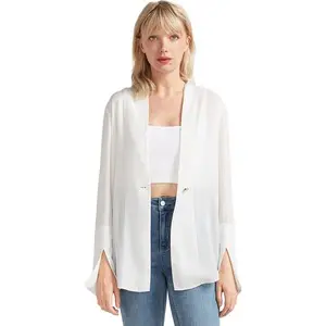 BELLE & BLOOM Sheer Genius Lightweight Blazer - White