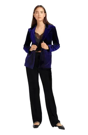 BELLE & BLOOM Eternity Velvet Blazer - Royal Blue