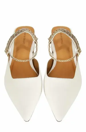 BELLE & BLOOM On The Go Leather Flat - Cream