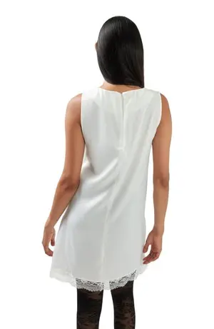 BELLE & BLOOM After Party Lace Mini Dress - White