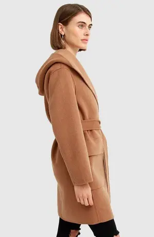 BELLE & BLOOM Robe Coat - Camel