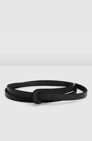 BELLE & BLOOM Belle & Bloom Tie The Knot Leather Belt Black