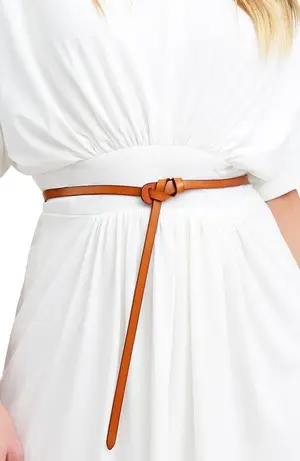 BELLE & BLOOM Tie The Knot Leather Belt - Brown