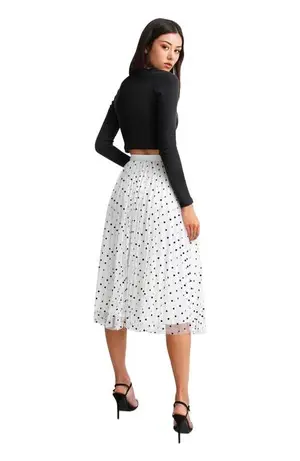 BELLE & BLOOM Mixed Feeling Reversible Skirt - White