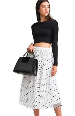 BELLE & BLOOM Mixed Feeling Reversible Skirt - White