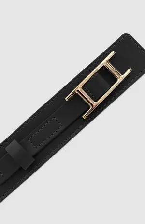 BELLE & BLOOM Just A Crush Leather Belt - Black