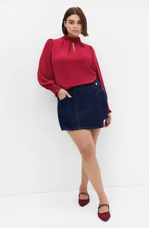 City Chic Iris Keyhole Blouse
