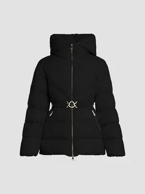 Moncler Brosse Belted Puffer Jacket - Black