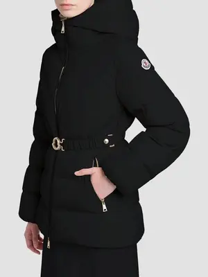 Moncler Brosse Belted Puffer Jacket - Black