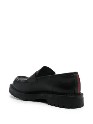 Gucci Gg Leather Loafers - Black