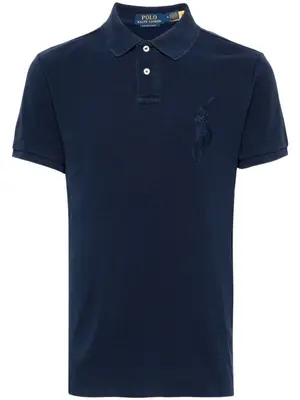 Polo Ralph Lauren Polo Pony-embroidery Polo Shirt - Blue