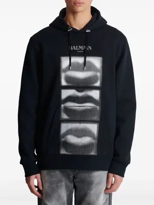 Balmain Lips Print Hoodie
