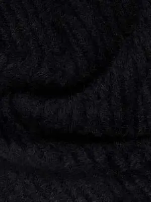 Karl Lagerfeld Fluffy Embroidered-logo Scarf