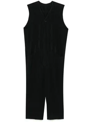 Issey Miyake Pleated Jumpsuit - Black