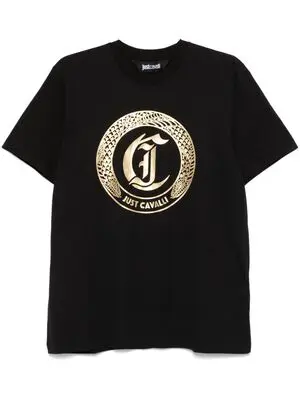 Just Cavalli Ghotic Logo-print T-shirt