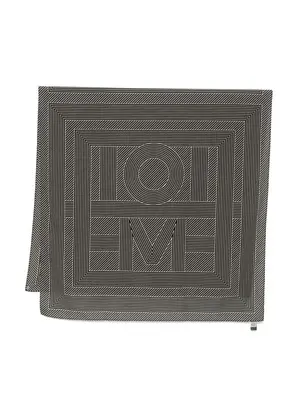 TOTEME Striped Monogram Sarong - Black