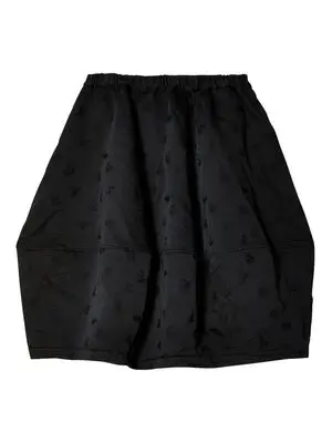BLACK COMME DES GARÇONS Embroidered A-line Skirt