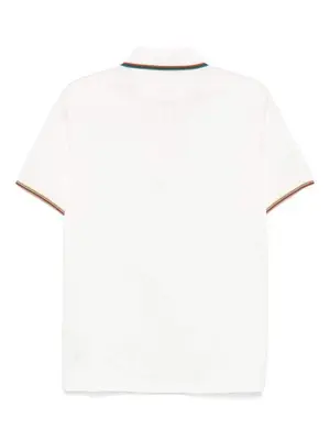 Paul Smith Stripe-trim Cotton Polo Shirt - White