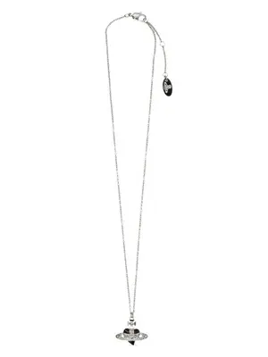 VIVIENNE WESTWOOD Diamante Heart Pendant Necklace - Silver