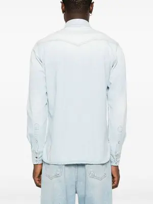 FORTELA Classic-collar Denim Shirt - Blue