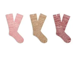 UGG UGG Rib Knit Slouchy Crew Socks - 3 Pack Multi