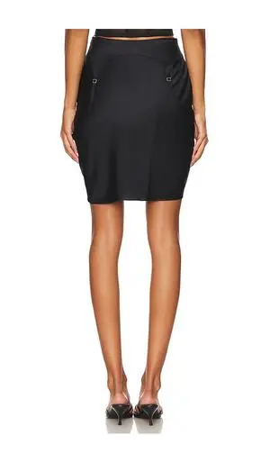 FLEUR DU MAL Silk Draped Garter Skirt