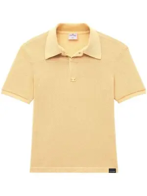 COURREGES Logo-patch Polo Shirt - Yellow