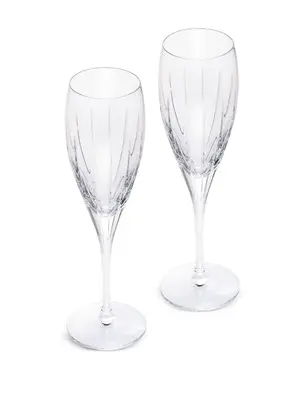 Christofle Iriana Champagne Flutes - White