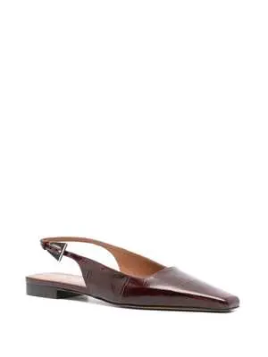 Paris Texas Embossed Crocodile Ballet Flats