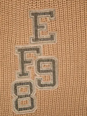 Elisabetta Franchi College-style Patch Scarf