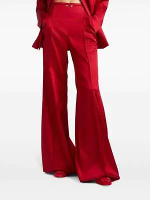 GENNY Satin-finish Flared Trousers