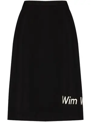 Yohji Yamamoto Text-print Skirt
