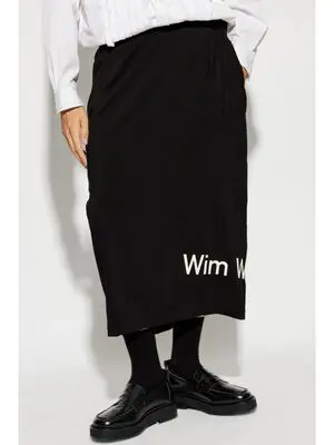 Yohji Yamamoto Text-print Skirt