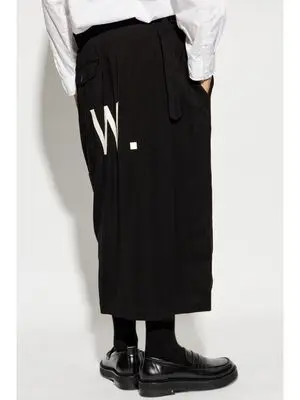Yohji Yamamoto Text-print Skirt