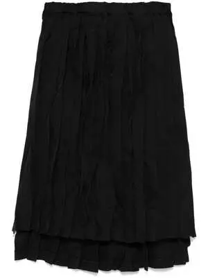 BLACK COMME DES GARÇONS Pleated Mid-length Skirt