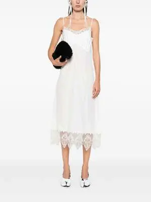 Simone Rocha Lace-trim Midi Dress - White