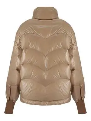 Khrisjoy Corazon Shiny Puffer Jacket - Neutrals