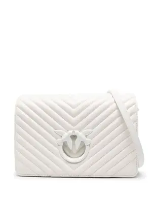 Pinko Love Click Classic Cross Body Bag - White