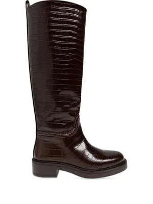 Stuart Weitzman Croc Effect Boots For Women