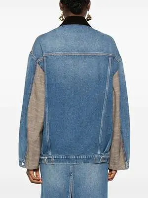 Stella McCartney Tweed Denim Jacket - Blue