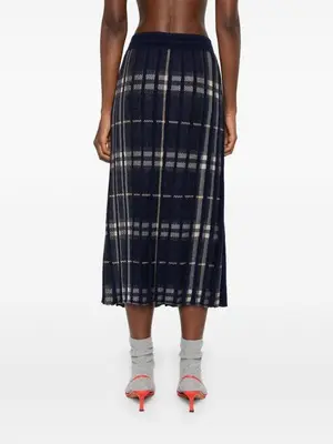 Eric Bompard Pleated Tartan Skirt