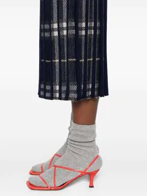 Eric Bompard Pleated Tartan Skirt