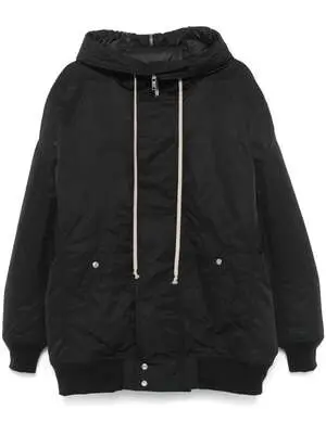 Rick Owens Hooded Bomber Jacket - Black