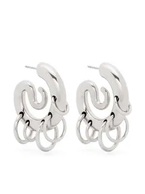 PANCONESI Pierced Serpent Hoop Earrings - Silver