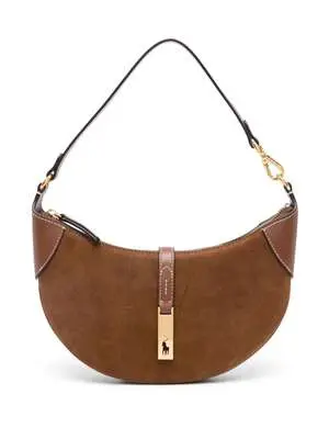 Polo Ralph Lauren Mini Polo Id Suede Shoulder Bag - Brown