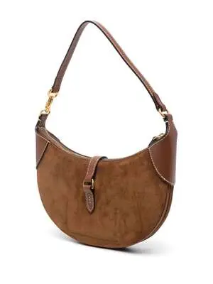 Polo Ralph Lauren Mini Polo Id Suede Shoulder Bag - Brown