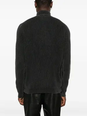Avant Toi Zip-up Cardigan - Grey