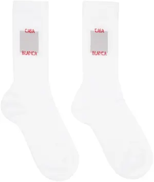 Casablanca Casablanca Logo Socks Grey Casa Square Log
