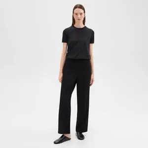 Theory Wide-leg Pull-on Pant - Black